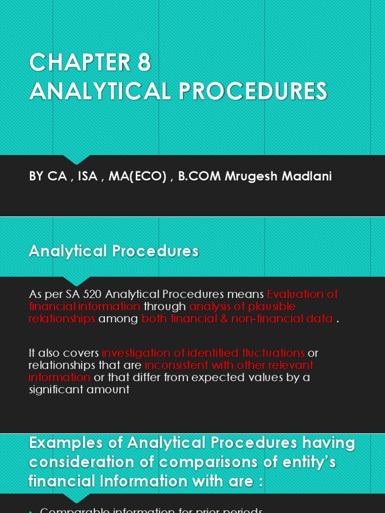 Chapter 8 Analytical Procedures | PDF | Audit | Financial Audit