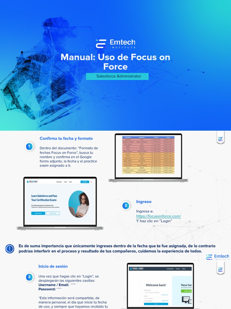 Manual Uso Focus On Force | PDF