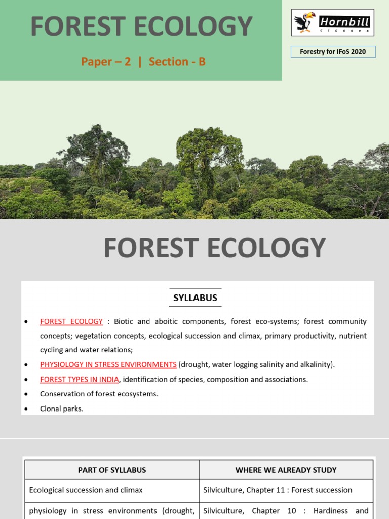 Forest Ecology | PDF | Ecosystem | Ecology