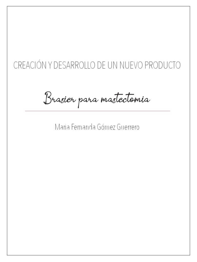 Brasier Oncológico para Mastectomía | PDF