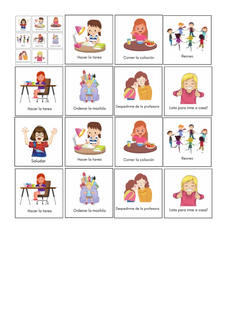 Rutina Pre Kinder | PDF