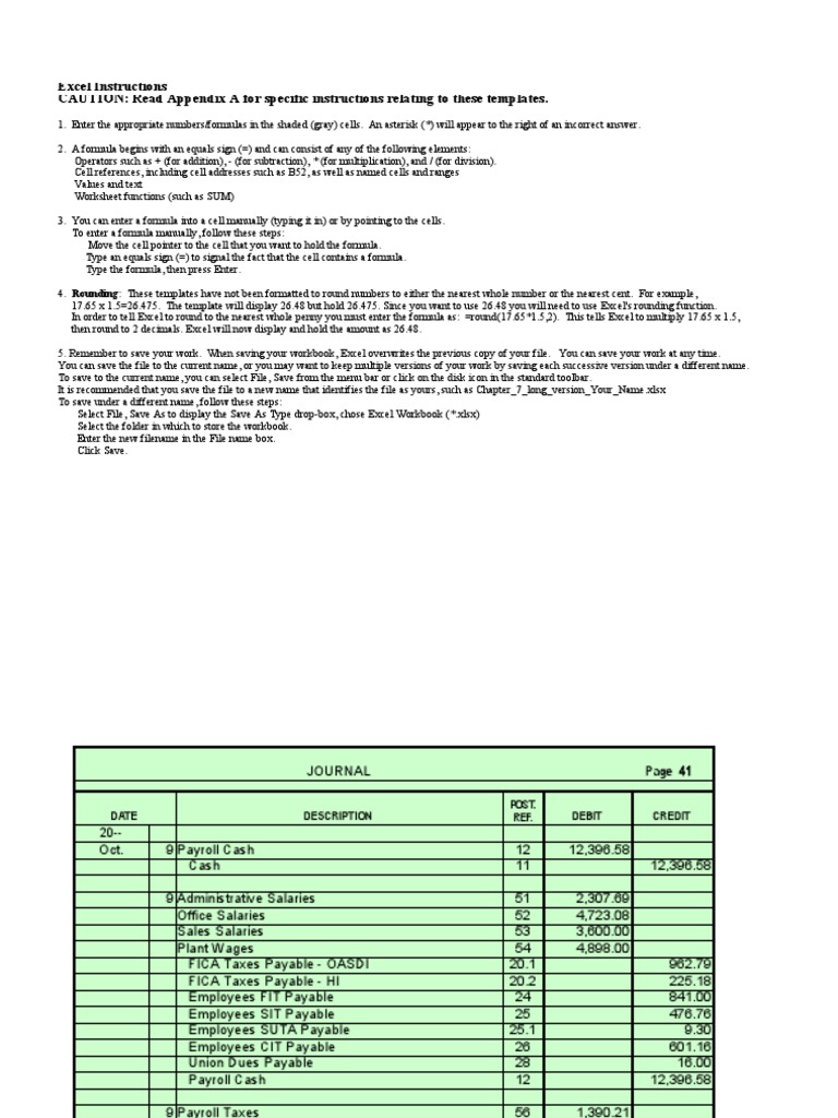Payroll Accounting - Appendix A Payroll Project Template - Emmanuel ...