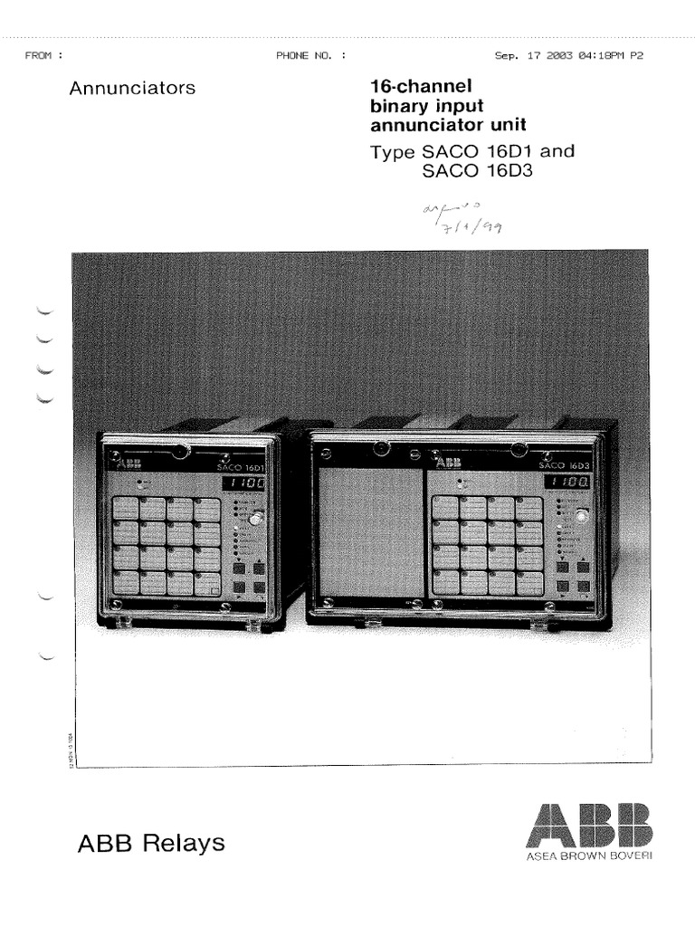 Type Saco 16D1-D303 | PDF