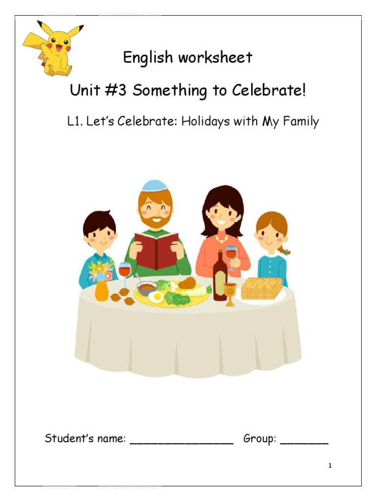 Family Celebrations: A Holiday Worksheet | PDF