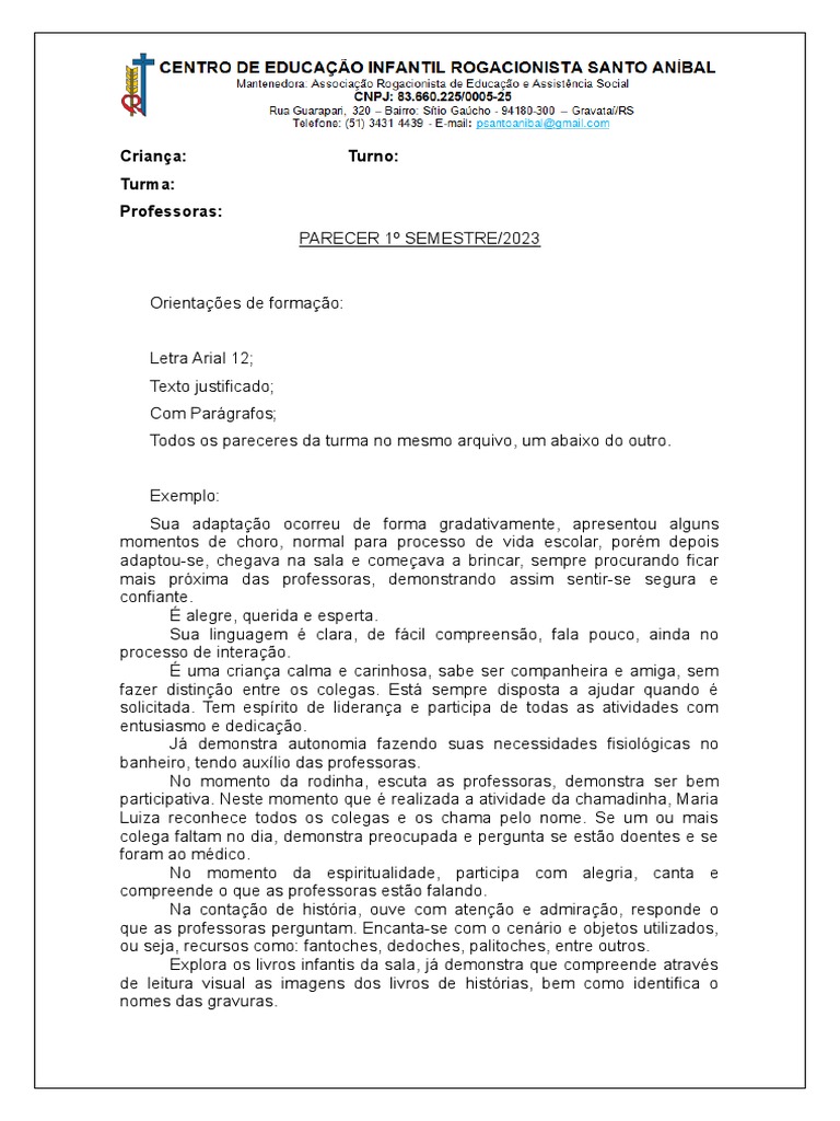 Modelo Parecer | PDF | Aprendizado