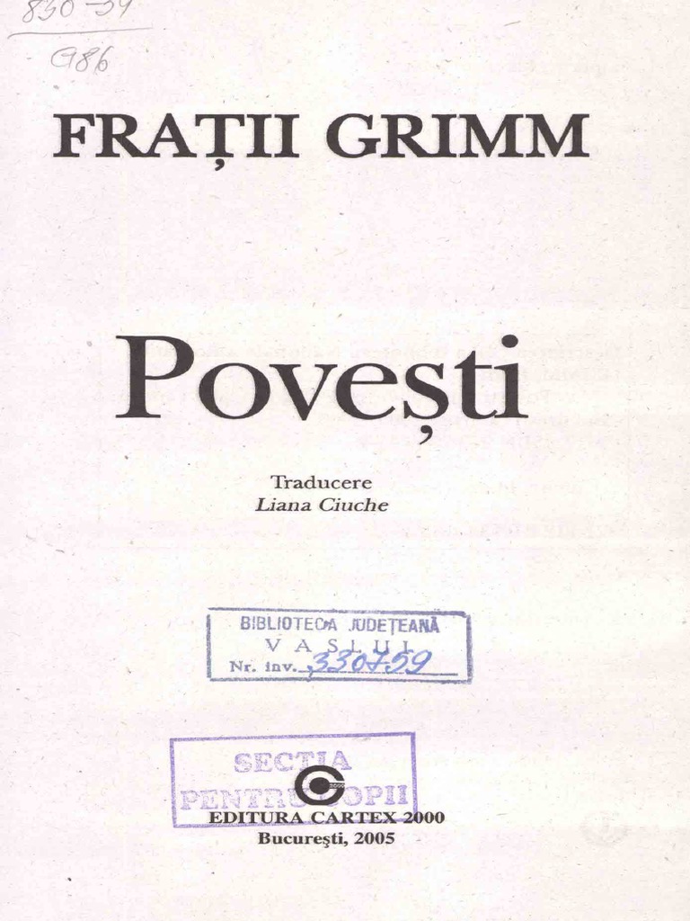 Fratii Grimm - Povesti | PDF