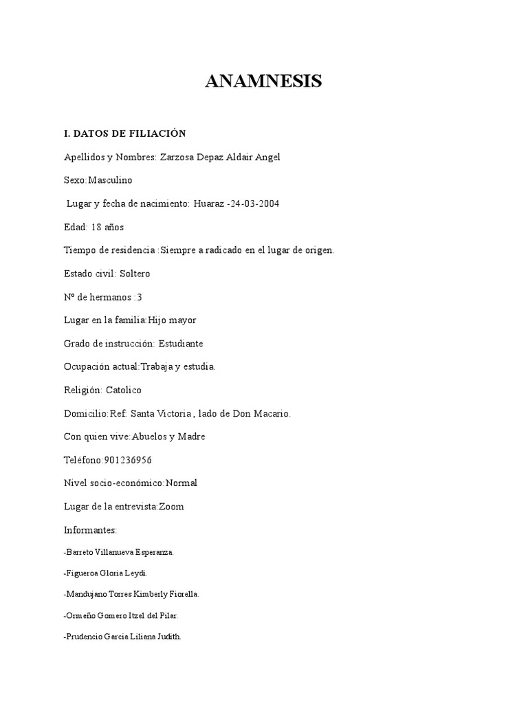 ANAMNESIS T4 | PDF