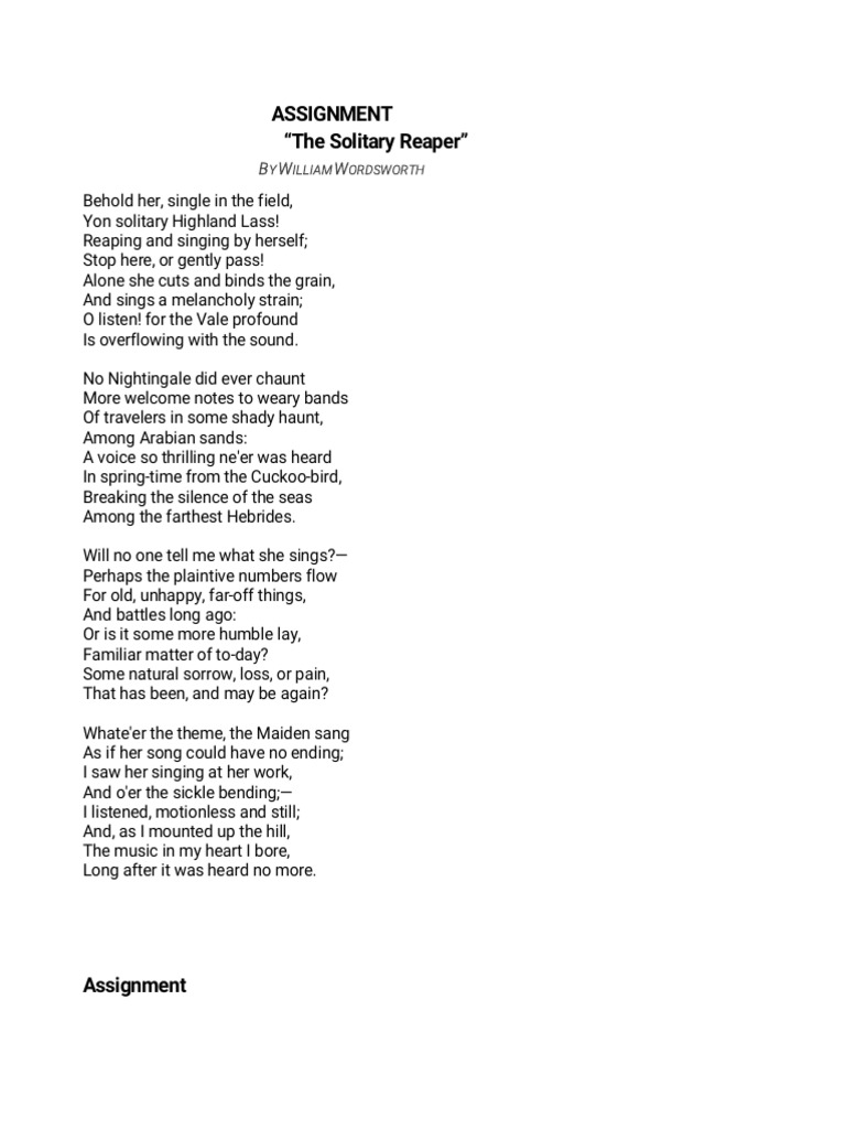 Lecture 9 ASSIGNMENT ON ROMANTICISM | PDF | Art | Poetry