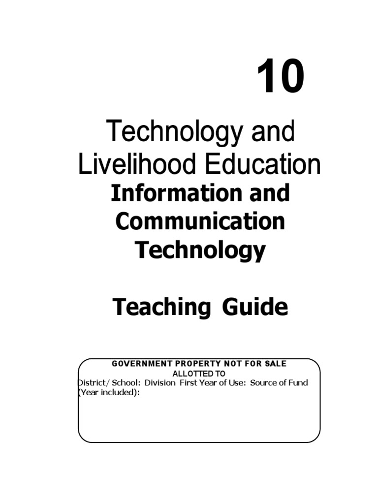 Tle Ict Technical Drafting Grade 10 TG | Download Free PDF | Learning ...