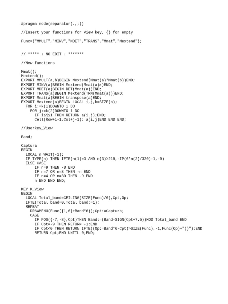 MMULT MINV MDET TRANS - Mmat Mextend | PDF