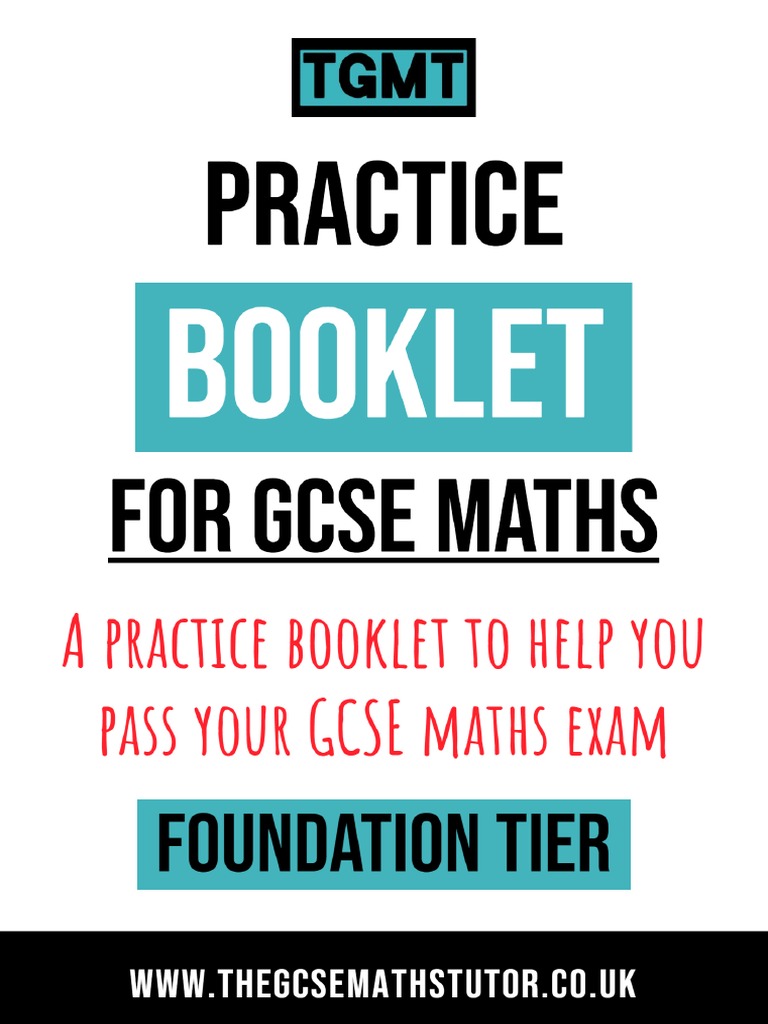 Set 1 Practice Booklet 1 Foundation (Non-Calculator) | PDF | Teaching ...