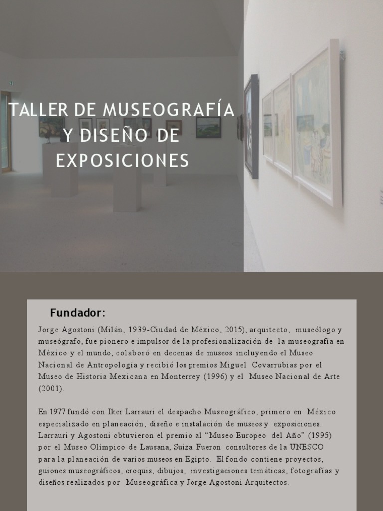 Taller de Museografía y Diseño de Exposiciones | PDF