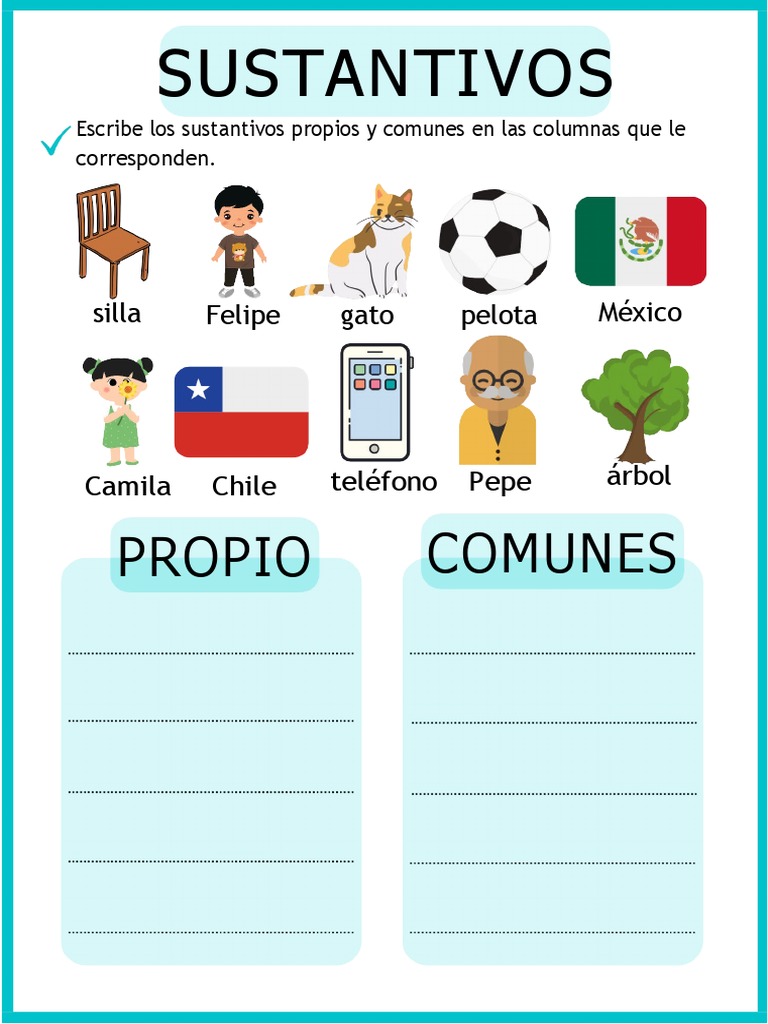 SUSTANTIVOS PROPIOS Y COMUNES (1) | PDF