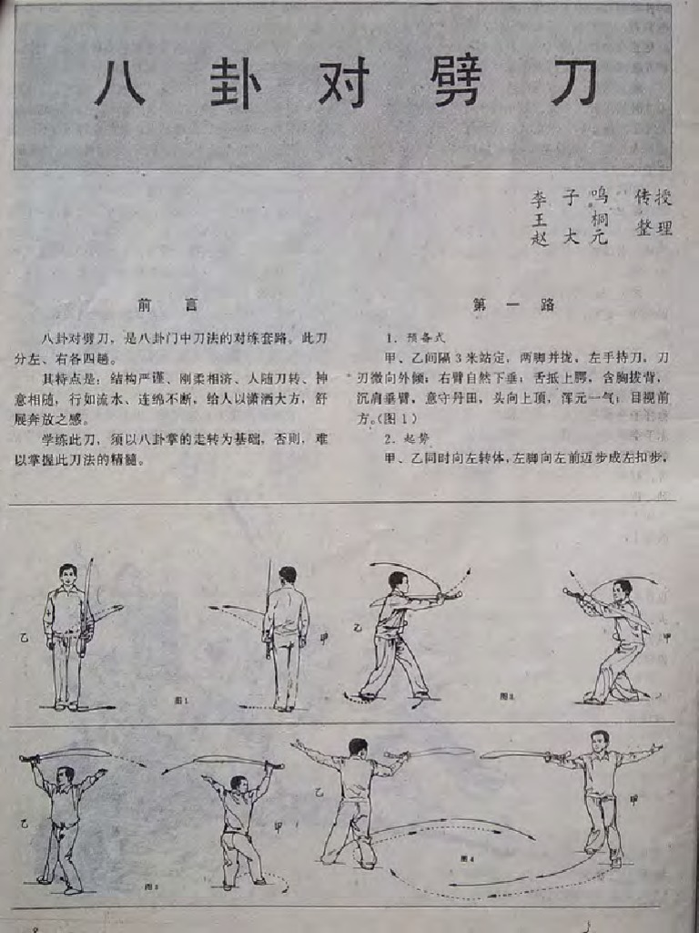 Li Ziming Bagua Dao Opposing 2-Person | PDF