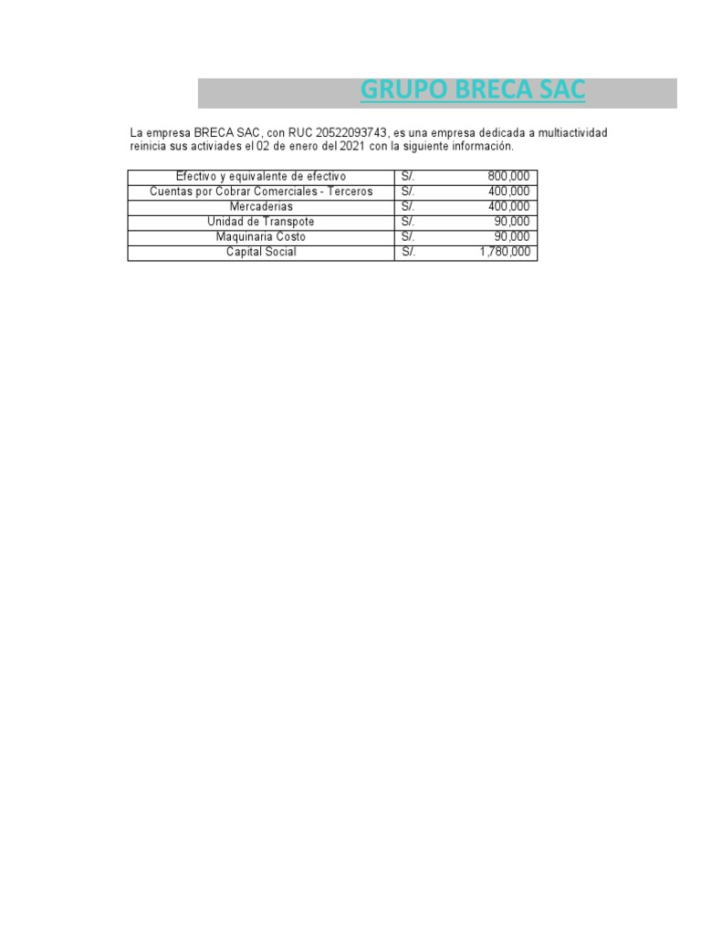 Monografia Grupo BRECA - Actualizada | PDF | Depreciación | Activo ...