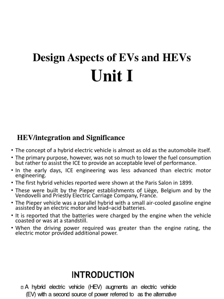 EV & HEV Design for Engineers | PDF | Electric Motor | Electric Vehicle