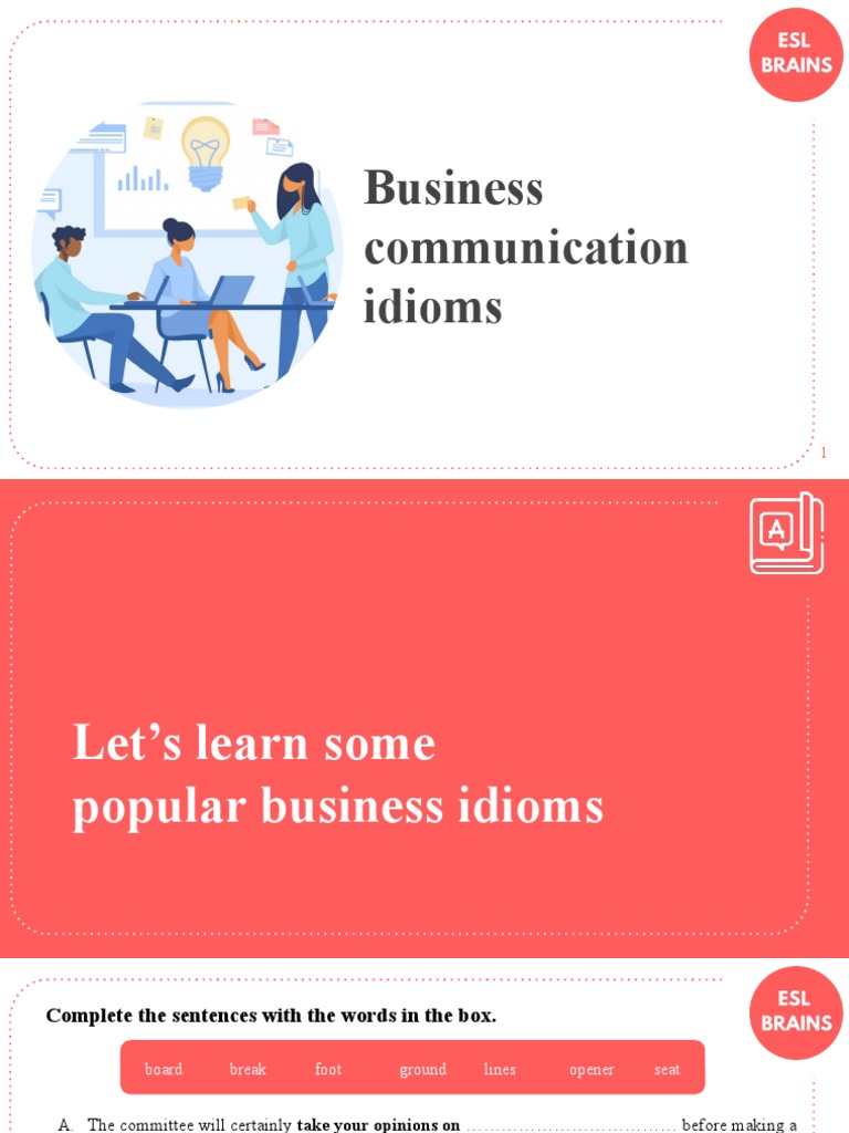 Essential Business Communication Idioms | PDF