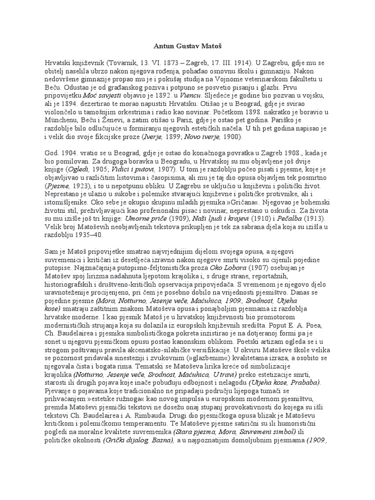 Antun Gustav Matoš | PDF