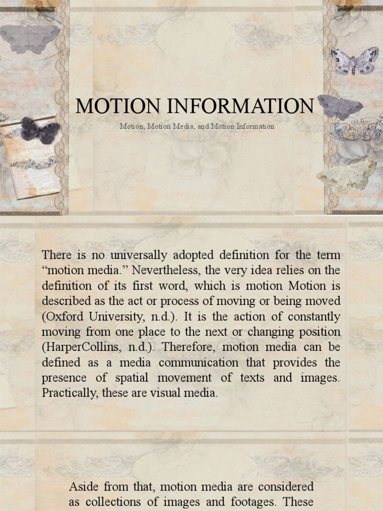 Motion Information | PDF