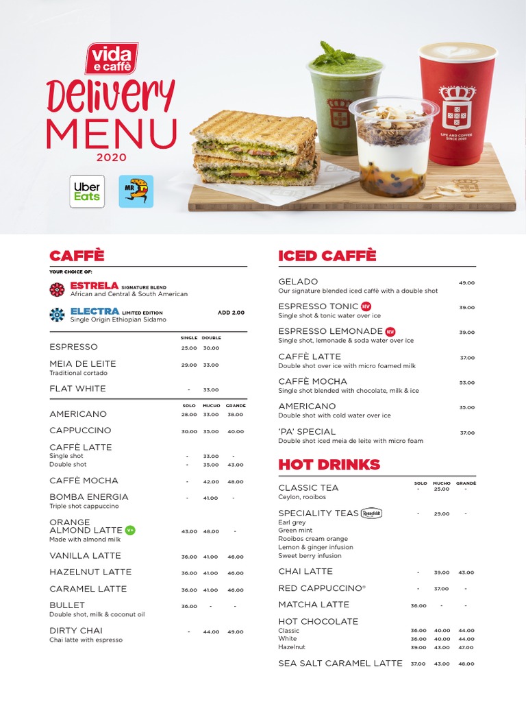 A4 Take Away Menu Delivery | PDF