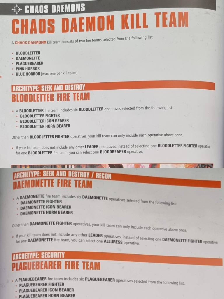 Chaos - Chaos Daemon Kill Team | PDF