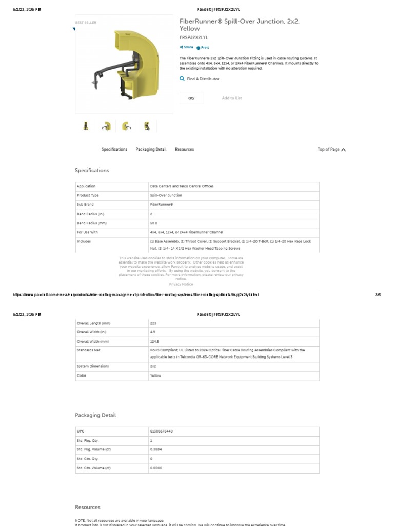 Panduit - FRSPJ2X2LYL | PDF | Http Cookie | Information And ...