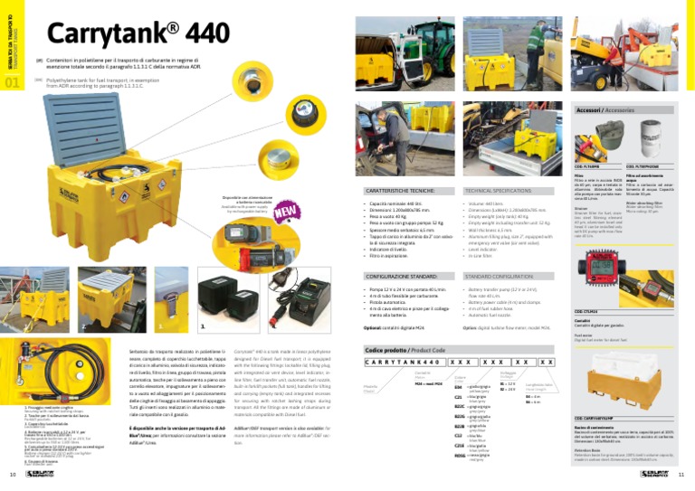 CarryTank 440 - Especificaciones | PDF