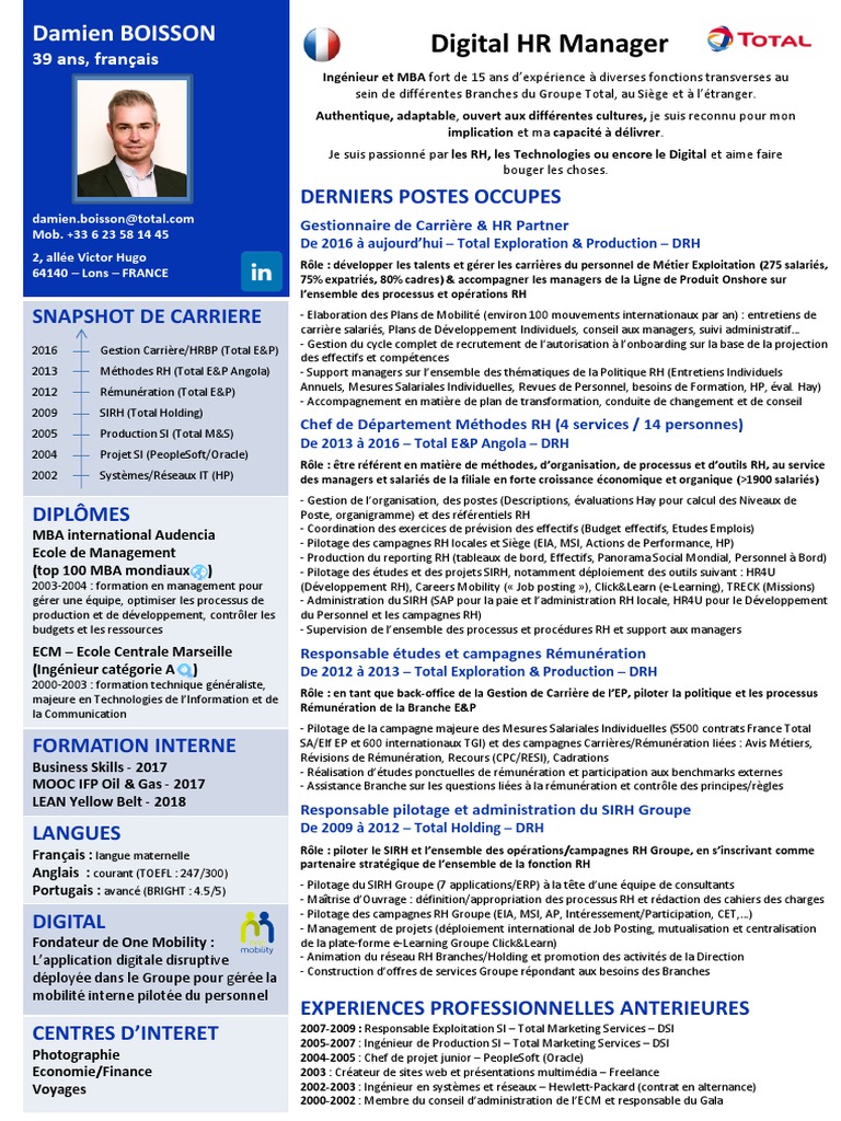 CV Damien Boisson | Download Free PDF | Gestion des ressources humaines | Économie