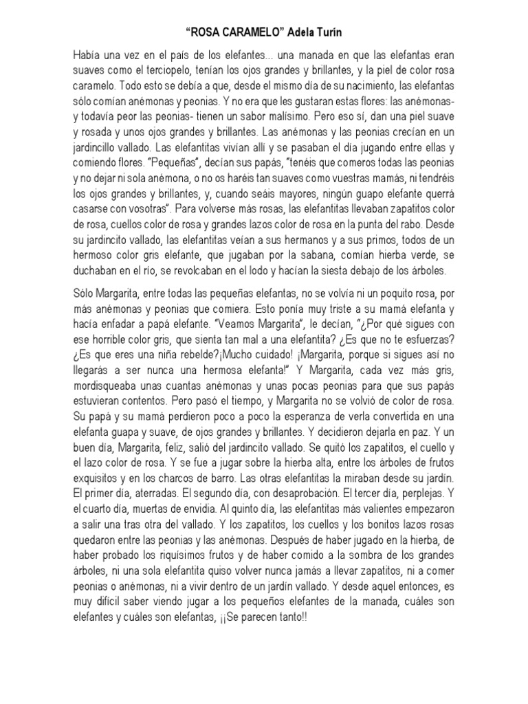 Cuento "Rosa Caramelo" | PDF
