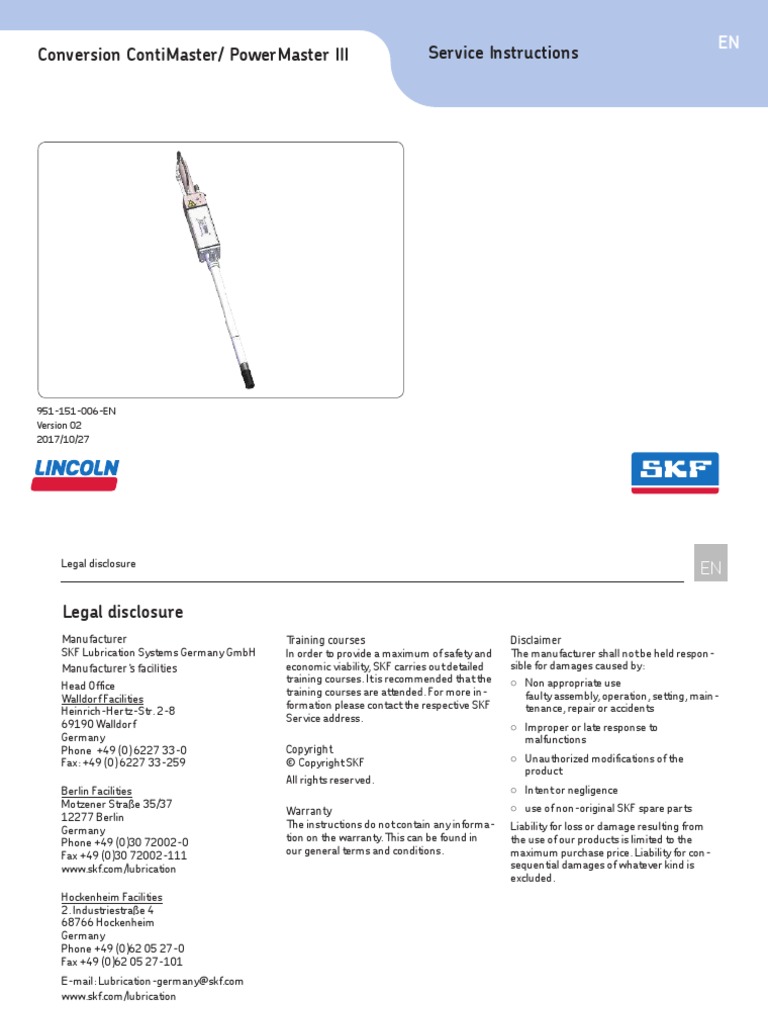 Conversion ContiMaster PowerMaster III | PDF | Litre | Pump