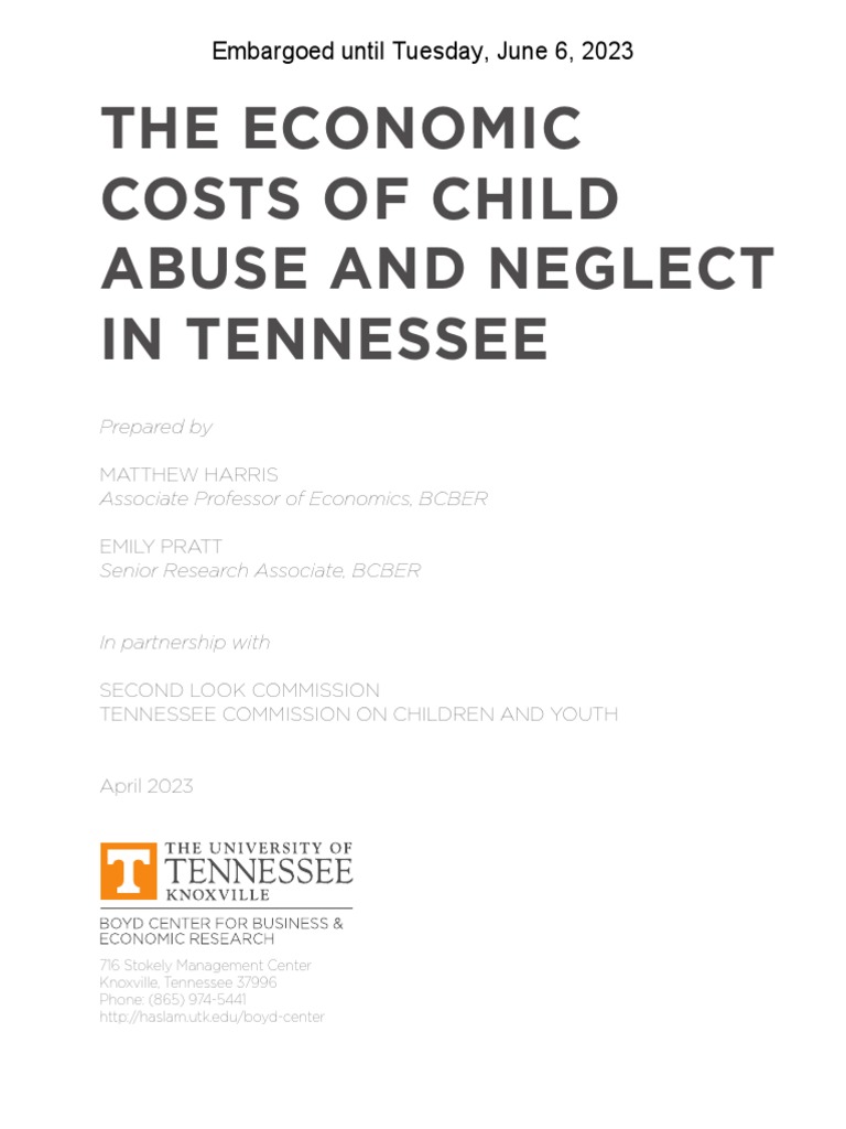 The Economic Costs of Child Abuse and Neglect in Tennessee | PDF ...