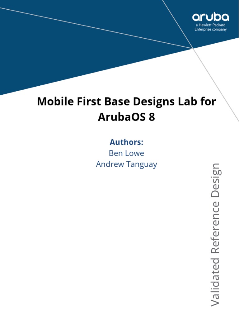 MobileFirstBaseDesignsLab ArubaOS8 | PDF | Computer Network | Graphical User Interfaces