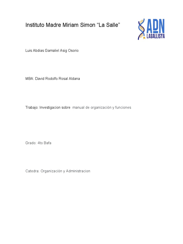 Instituto Madre Miriam Simon | PDF | Crecimiento personal y profesional ...