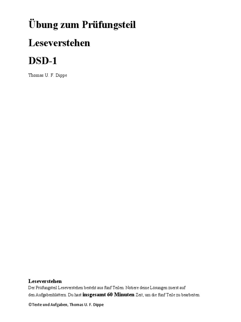 Übung LV Mit Allen 5 Teilen - DSD-1 | PDF