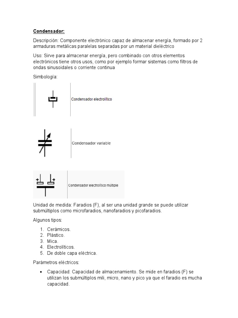 Componentes Eléctricos | PDF
