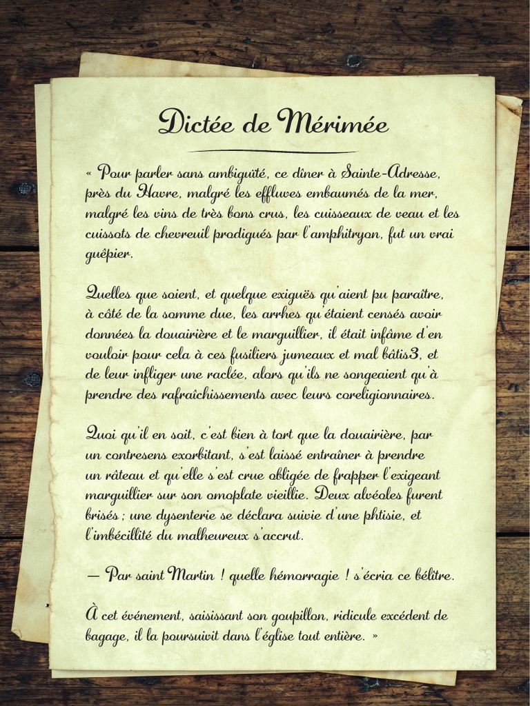 Dictee Merimee | PDF