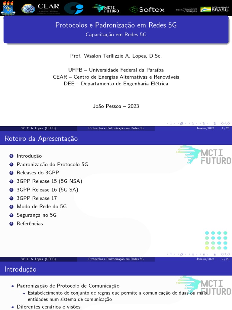 Protocolos e Padronizacao em Redes 5G | PDF | LTE (telecomunicação ...