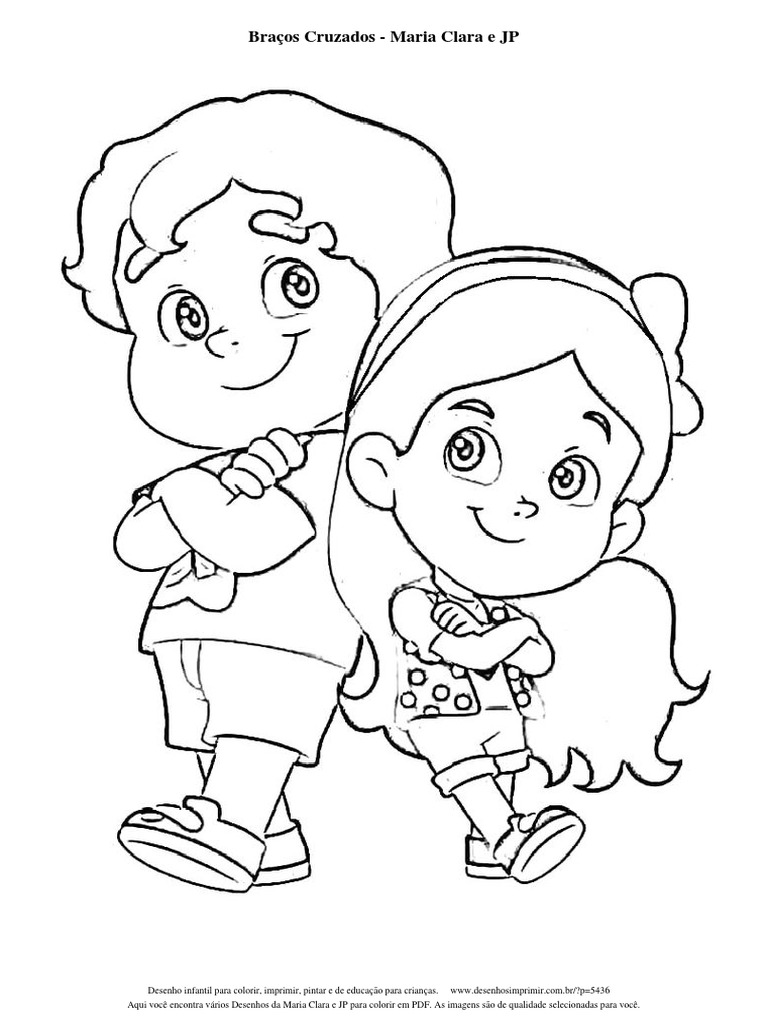 Desenhos para Colorir: Maria Clara e JP | PDF