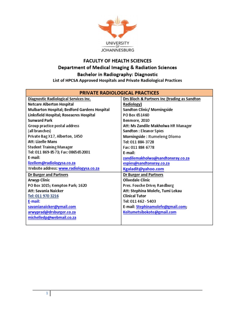 diagnostic-radiography-training-centres-2022 | PDF | Medical Imaging ...