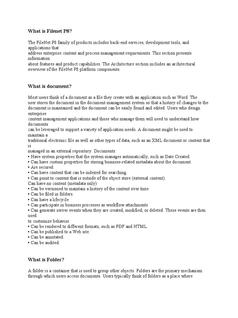 What Is Filenet P8 | PDF | Technology & Engineering