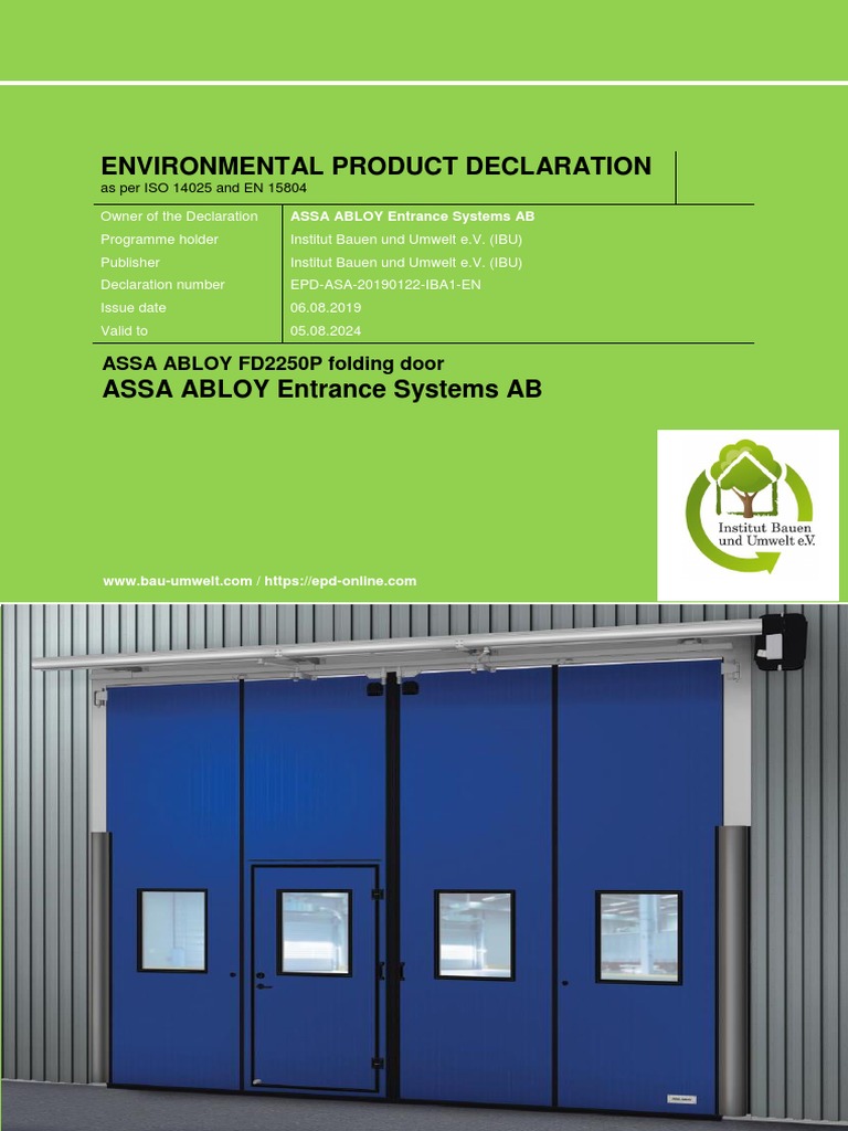 ASSA ABLOY FD2250P Folding Door | PDF