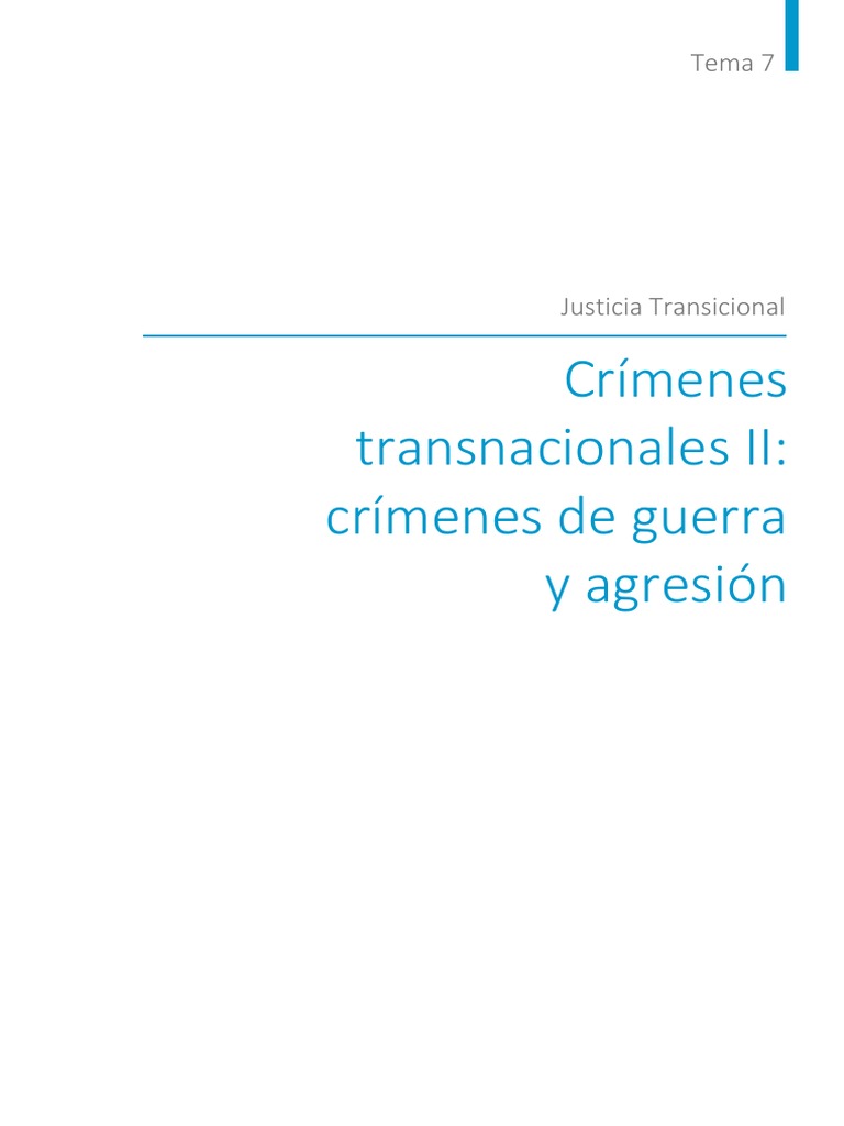 Tema 7 | PDF | Crimen de guerra | Crimen y violencia