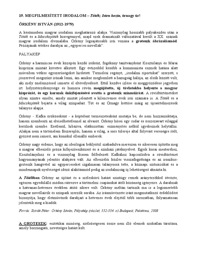 19 Megfilm Irod Orkeny | PDF