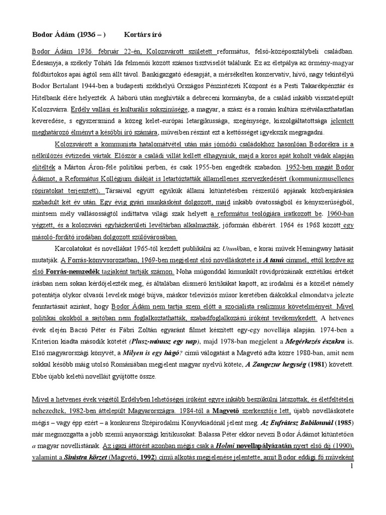 13 - Bodor Ádám-Kortárs | PDF