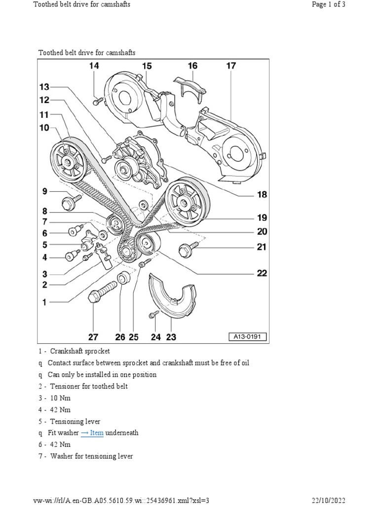 audi a6 c5 TDI timing belt | PDF
