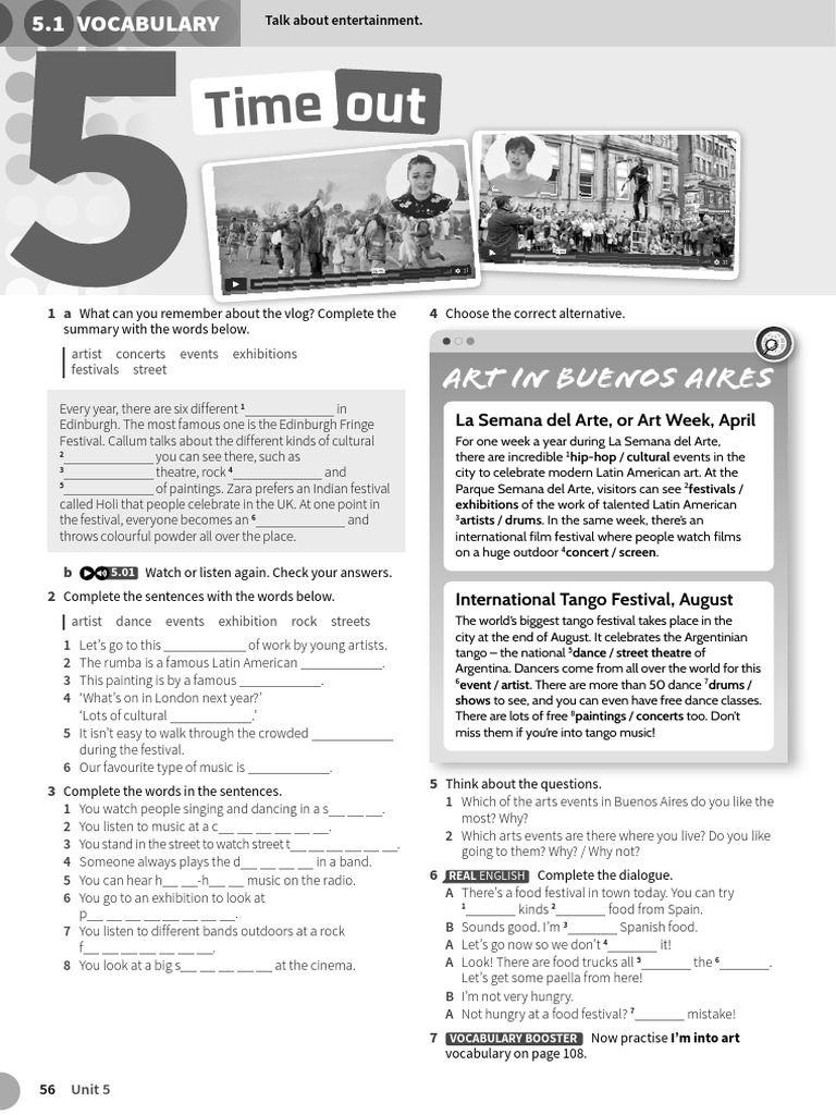 Life Vision Elem Workbook U5 | PDF