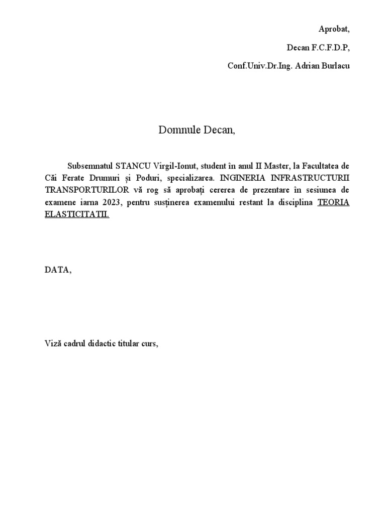 Cerere Sustinere Restante 1 | PDF