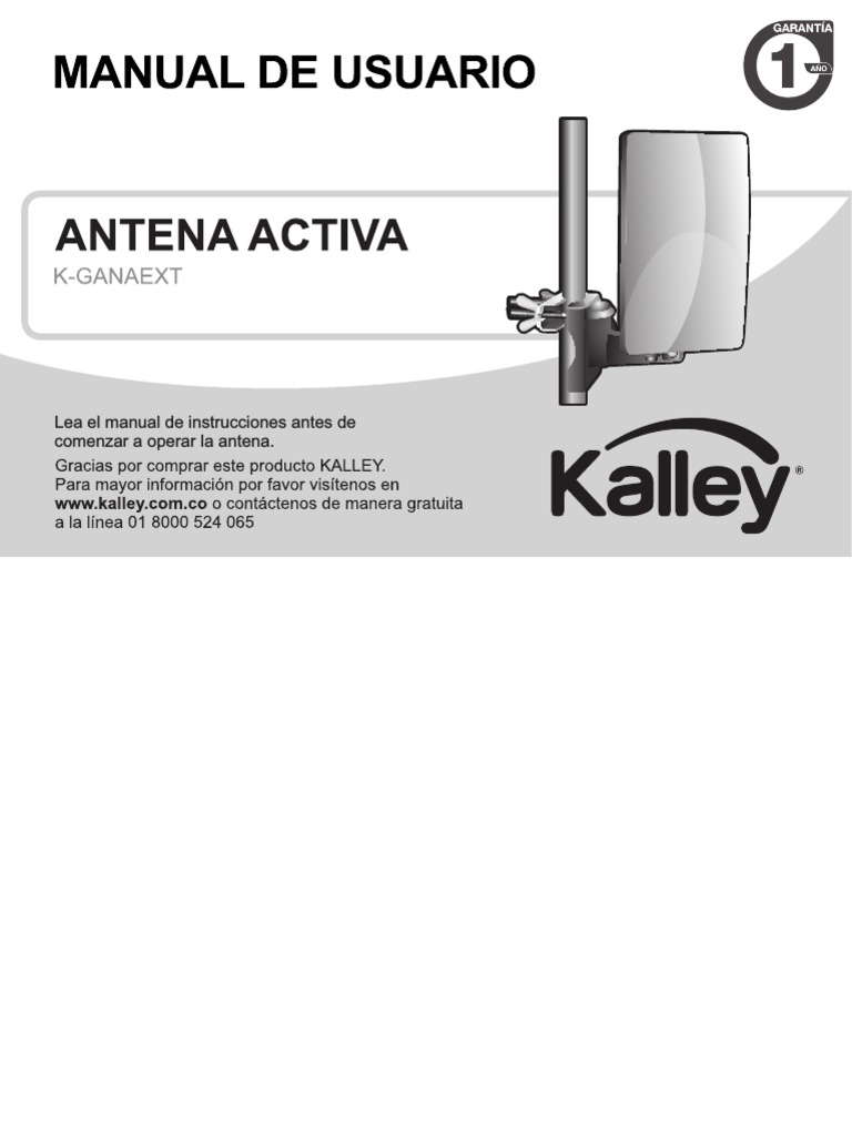 Instalación de Antena Digital KALLEY | PDF | Televisión | Antena (Radio)