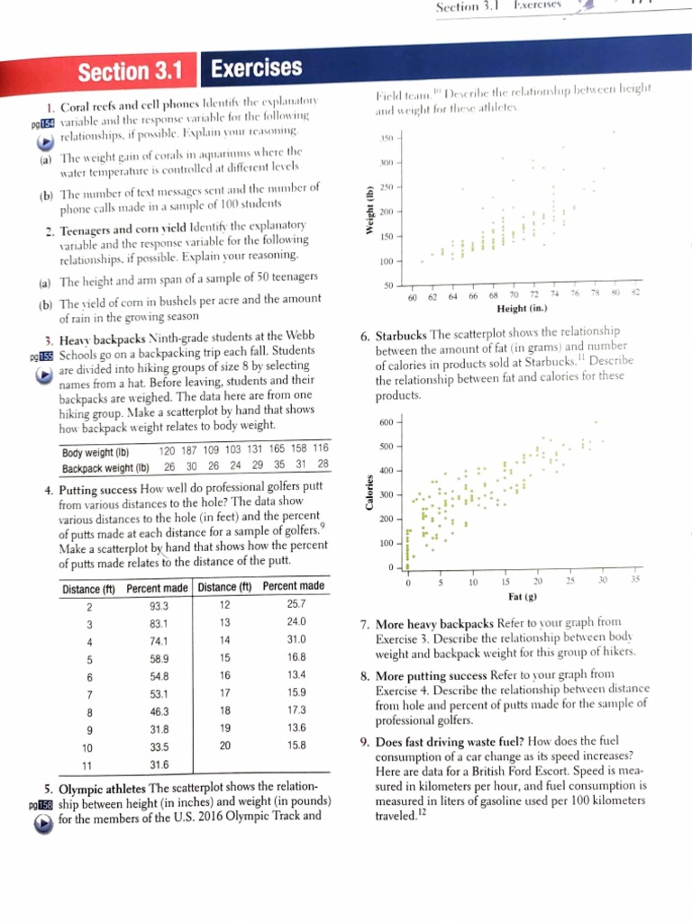 HW Pages 3.1 AP Stats | PDF