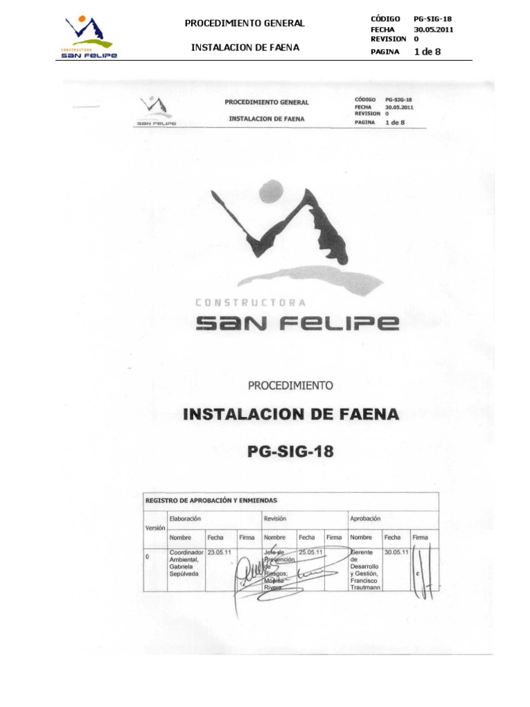 Instalación de Faena | PDF